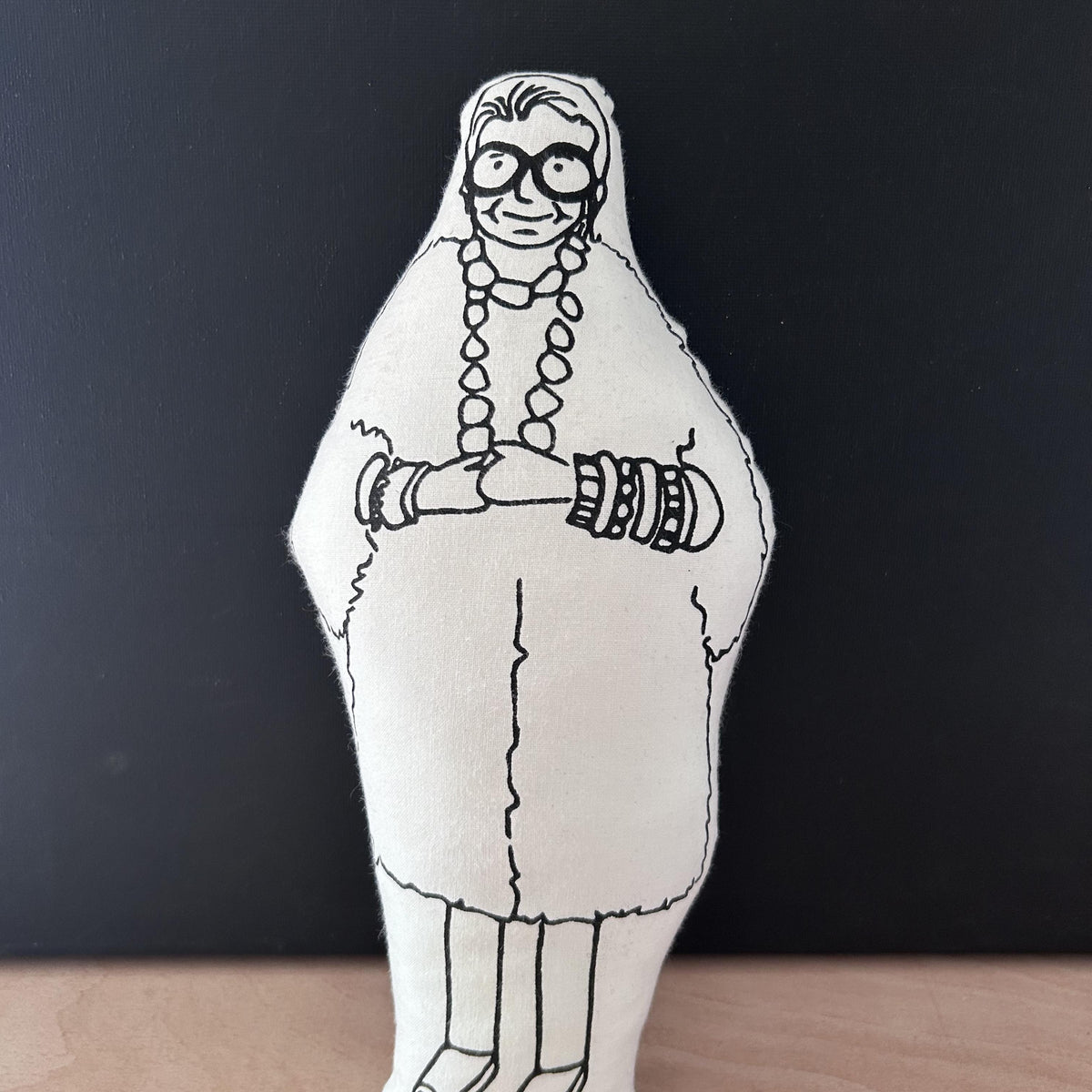 IRIS APFEL Doll - Screen Printed Fabric Idol – Fat Hen And Flo