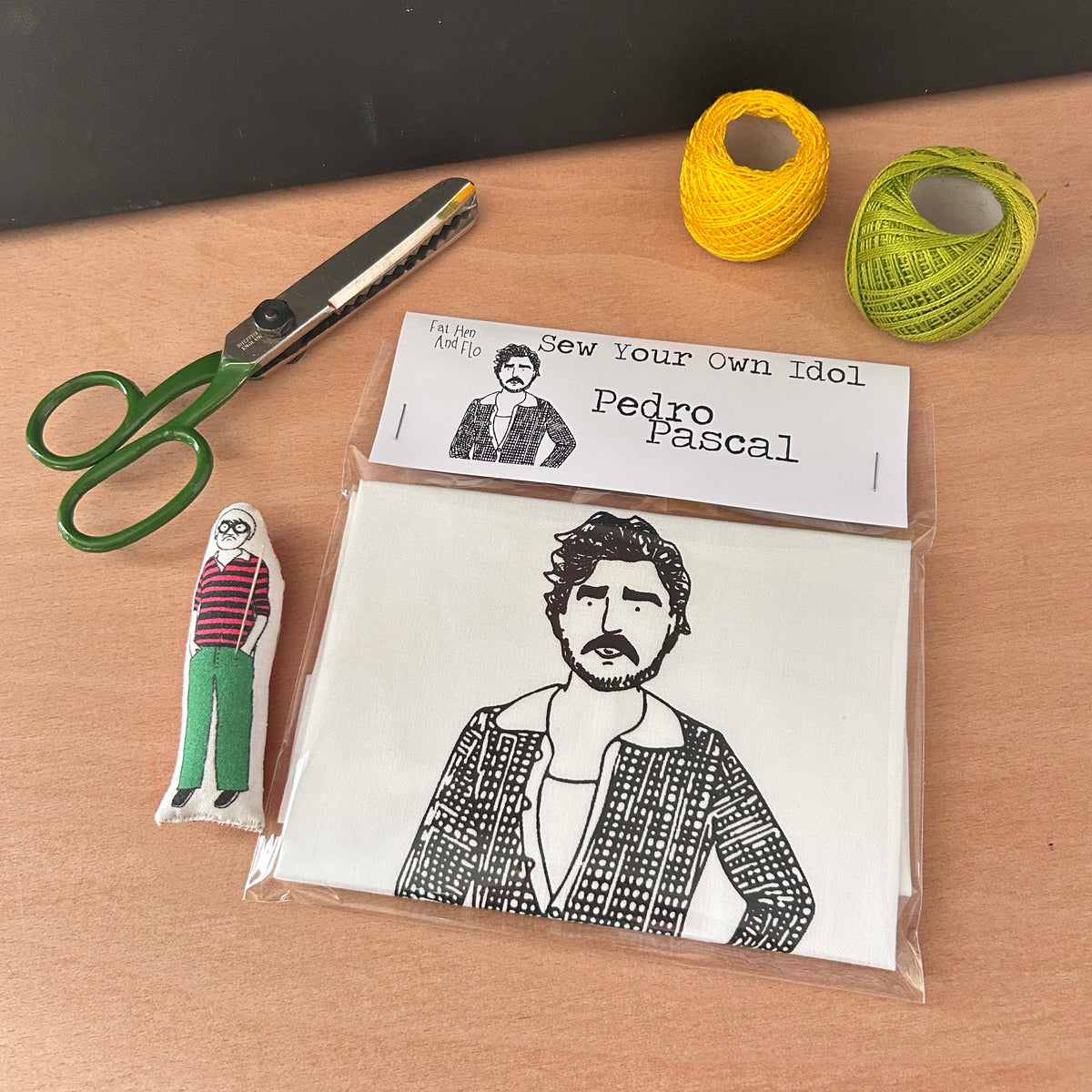 Pedro Pascal - Sew Your Own Idol craft kit – Fat Hen And Flo