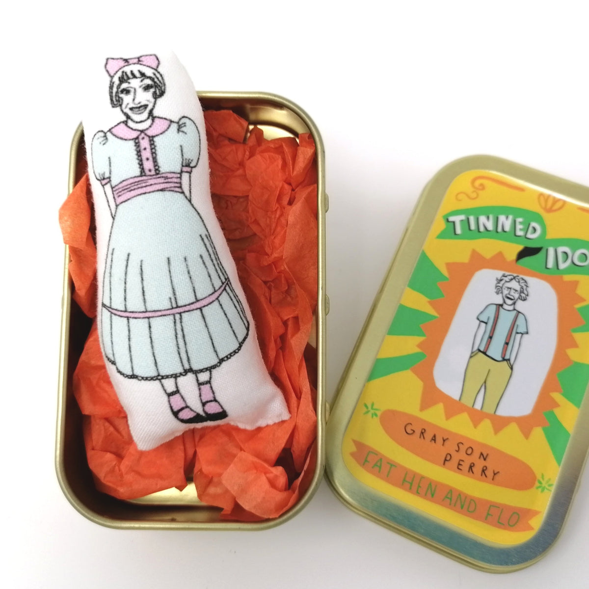 Grayson Perry - Mini double sided fabric doll -Tinned Idol – Fat Hen ...