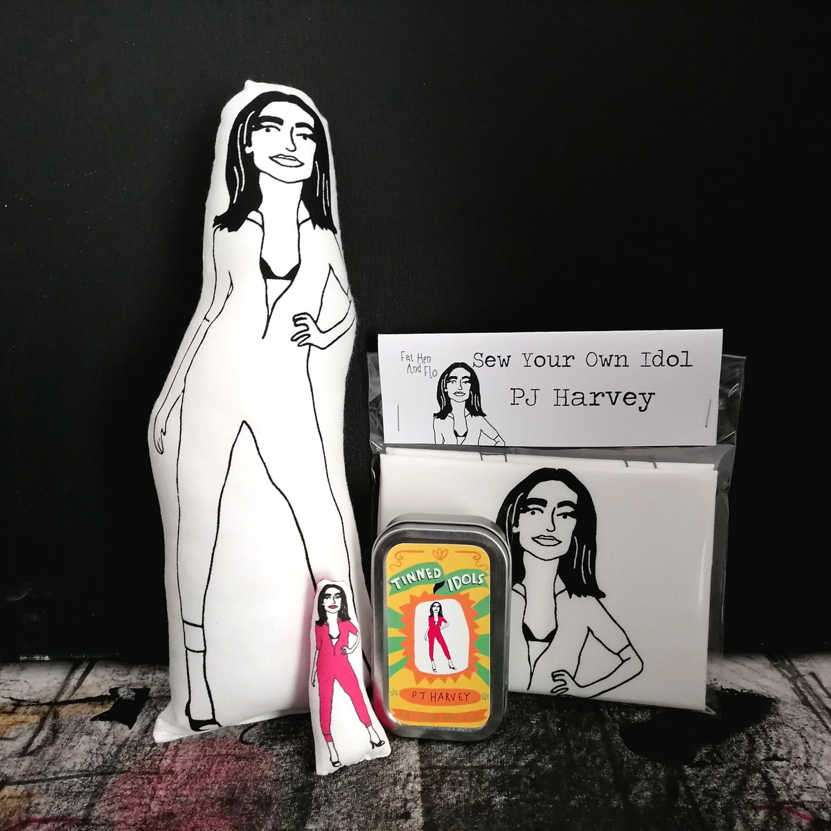 PJ Harvey mini fabric doll and gift tin - Tinned Idol – Fat Hen And Flo